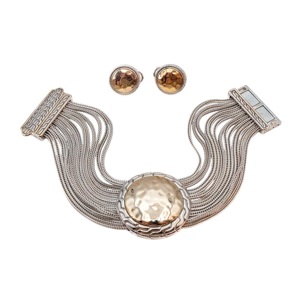 Two Tone Bracelet And Earrings Set By MX Signature – Legacy Collectors