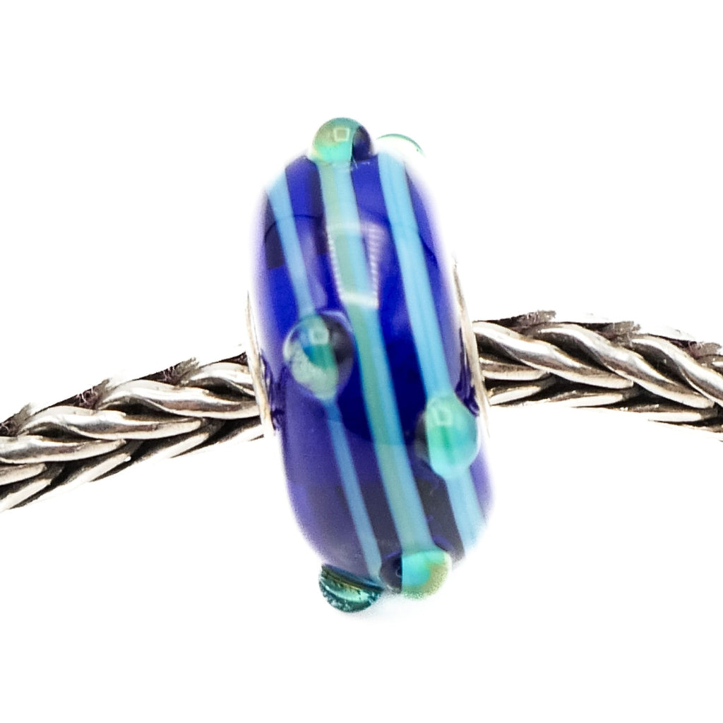 Trollbeads Blue Dew Glass Bead Sterling Silver Charm – Legacy Collectors