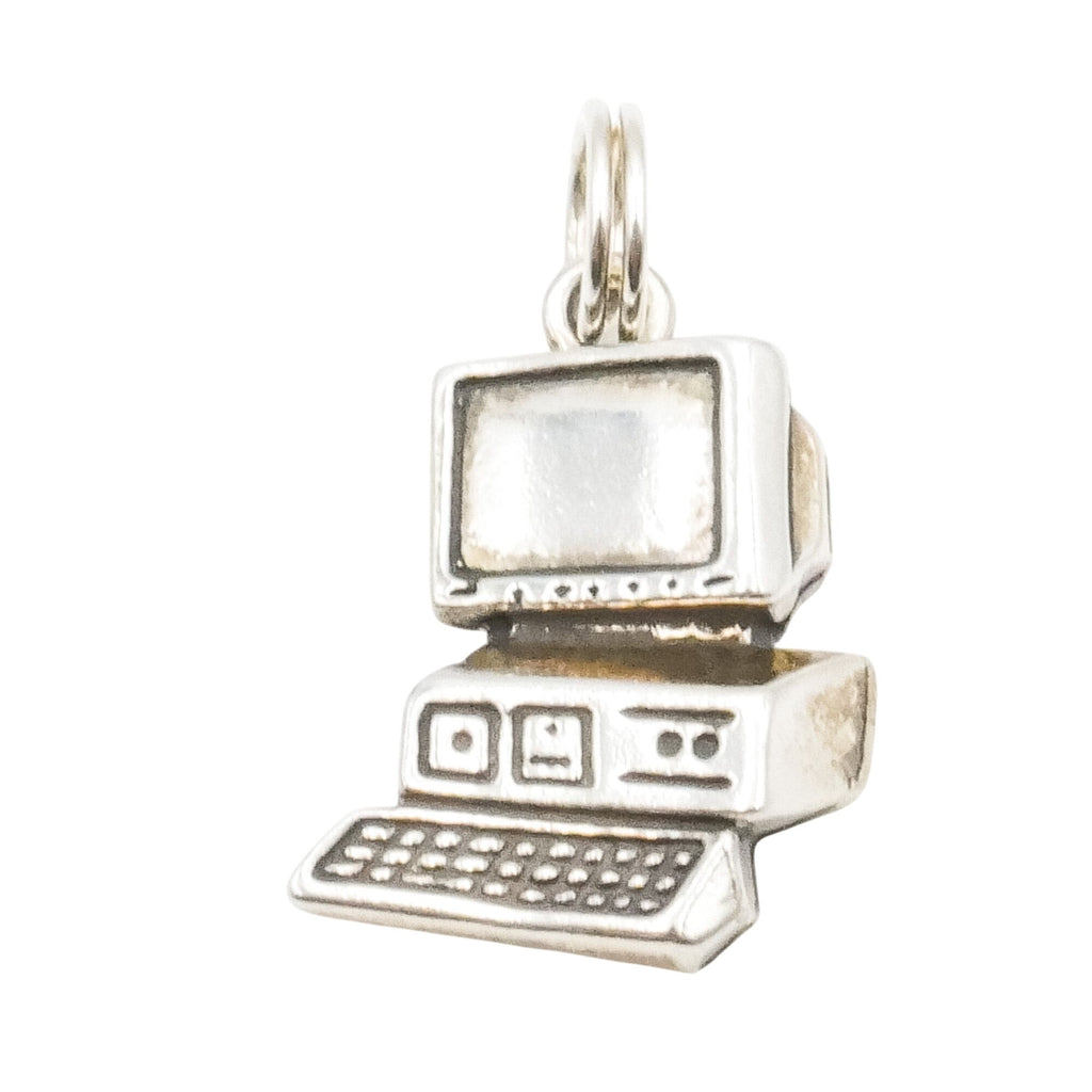 Charmworks Sterling Silver Computer Charm – Vintage Tech & Programmer ...