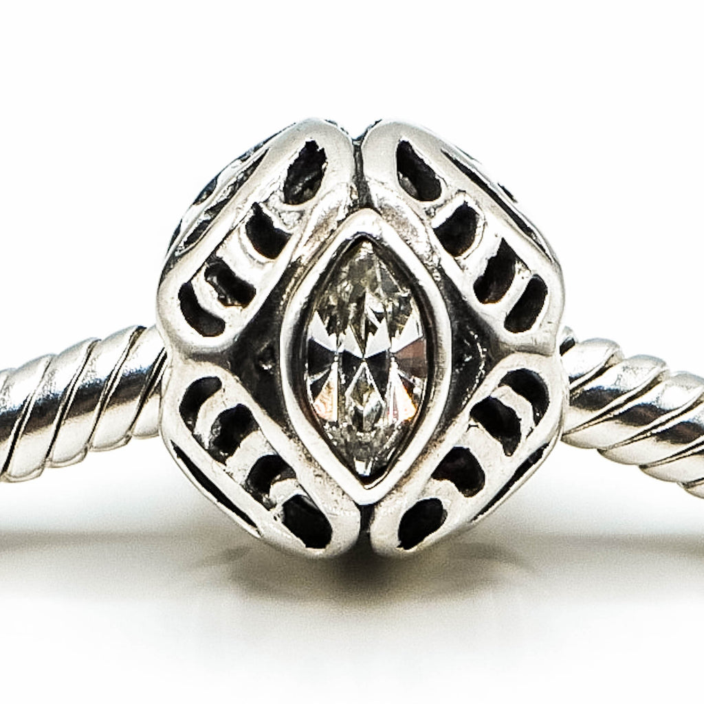 CHAMILIA Celebrations April Birthstone Sterling Silver Charm With Swar ...